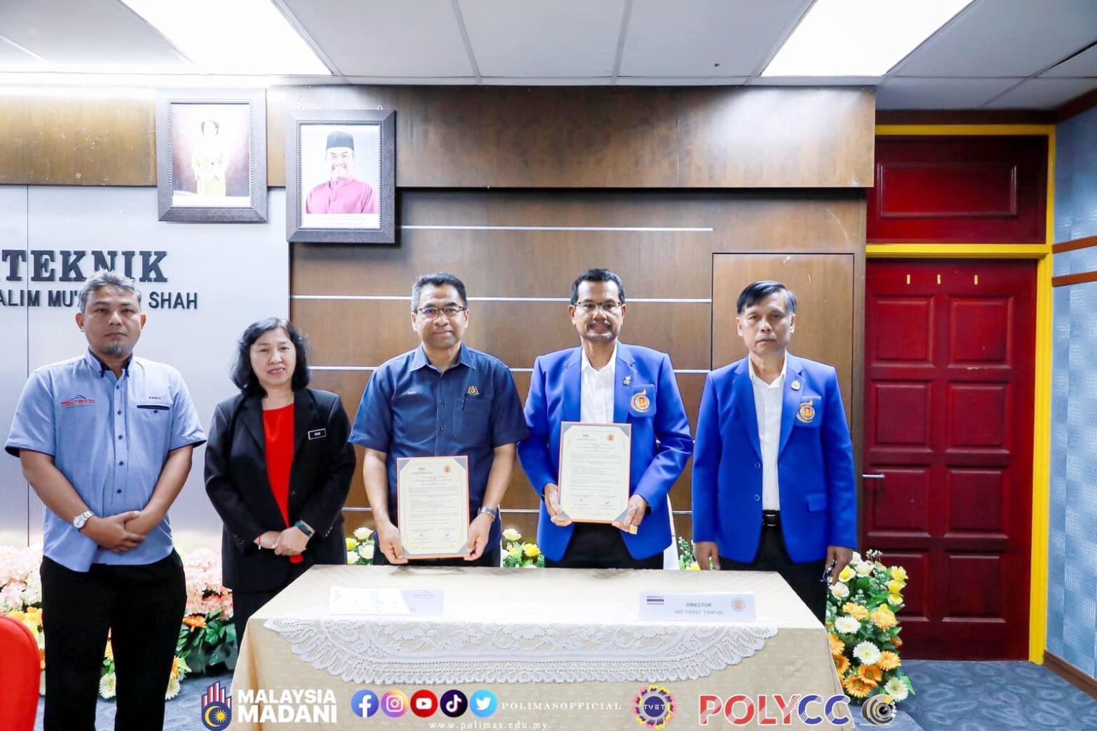 พิธีลงนามบันทึกข้อตกลงความร่วมมือทางวิชาการ ระหว่าง Politeknik Sultan ...